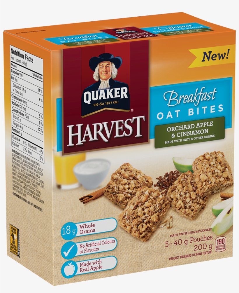 Quaker® Harvest Orchard Apple & Cinnamon Oat Bites - Quaker Harvest ...
