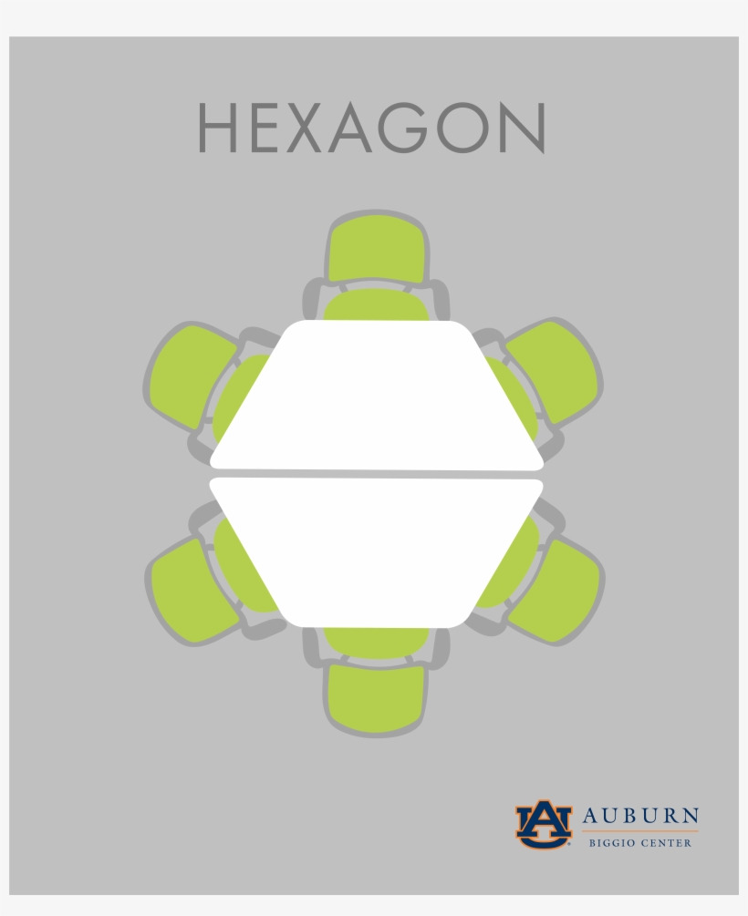 Two Mobile Desks Are Shown In A Hexagonal Configuration - Auburn ...