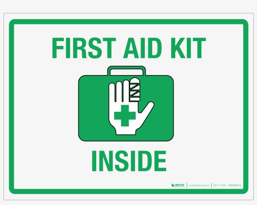 First Aid Kit Inside Wall Sign - First Aid Kit Inside - 882x666 PNG ...