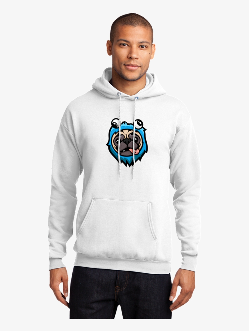 Official Justvurb Logo White Hoodie - Heather Red Port And Company ...