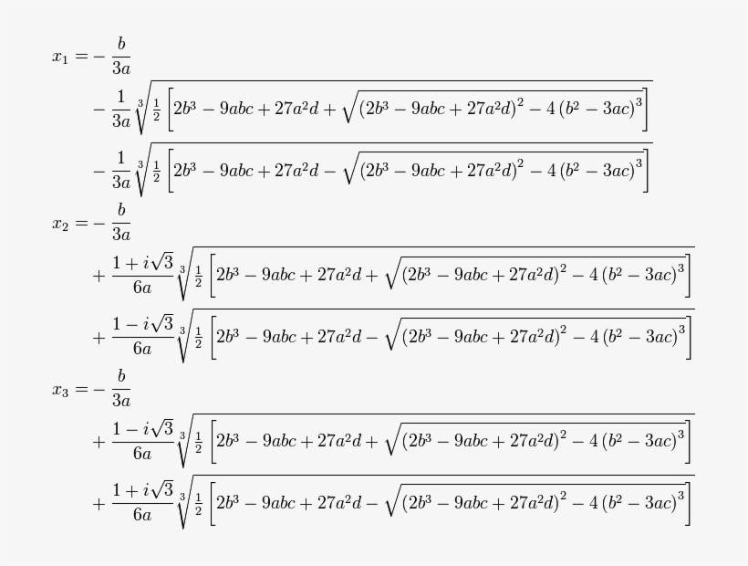 Third Degree Equation Formula - 705x540 PNG Download - PNGkit