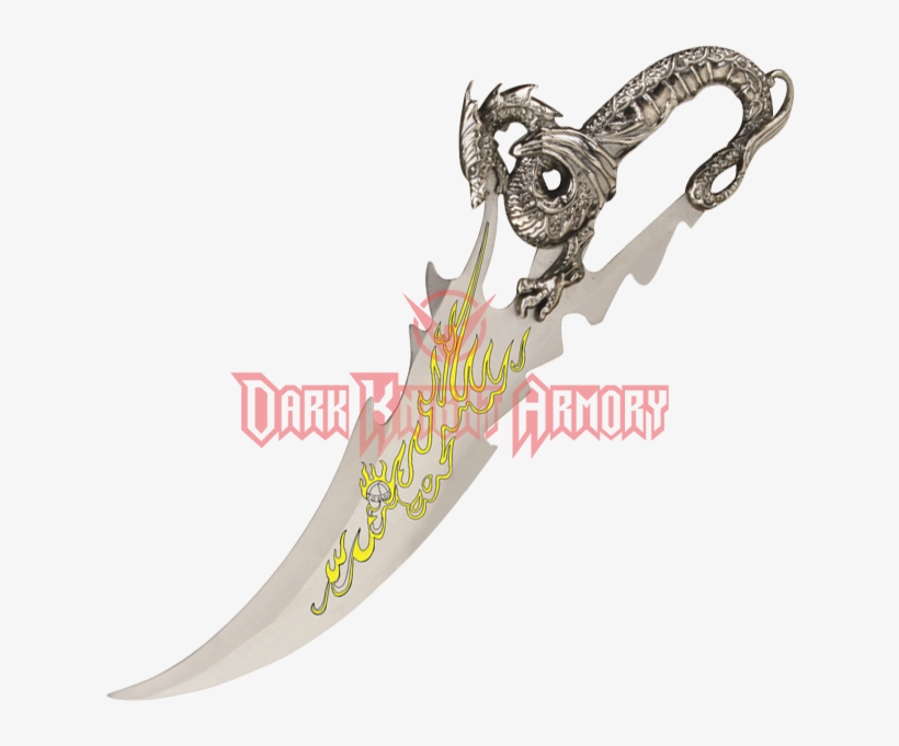 Yellow Fire-breathing Dragon Dagger - Sword - 631x631 PNG Download - PNGkit