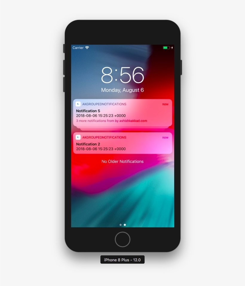 Grouped Notifications - Notification Transparent Iphone - 517x893 PNG ...
