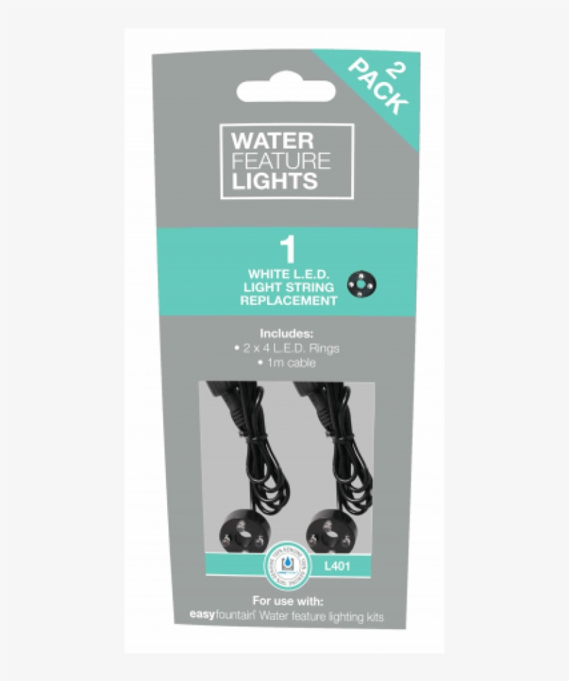 White Led Replacement Light String 2pack - Kelkay Water Feature White ...