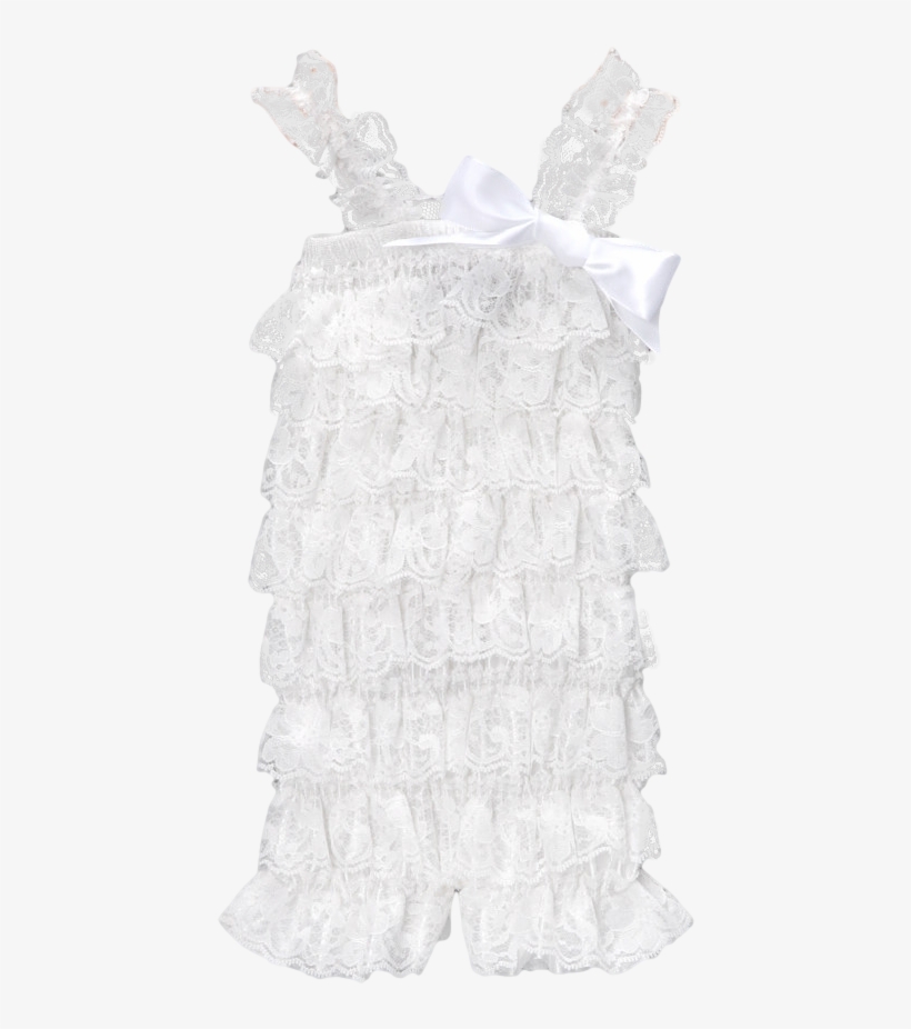 White Lace Ruffle Romper - A-line - 1000x1201 PNG Download - PNGkit