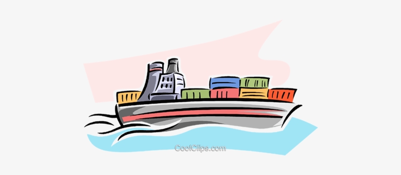 Cargo Ship Royalty Free Vector Clip Art Illustration - Cargo Clip Art ...