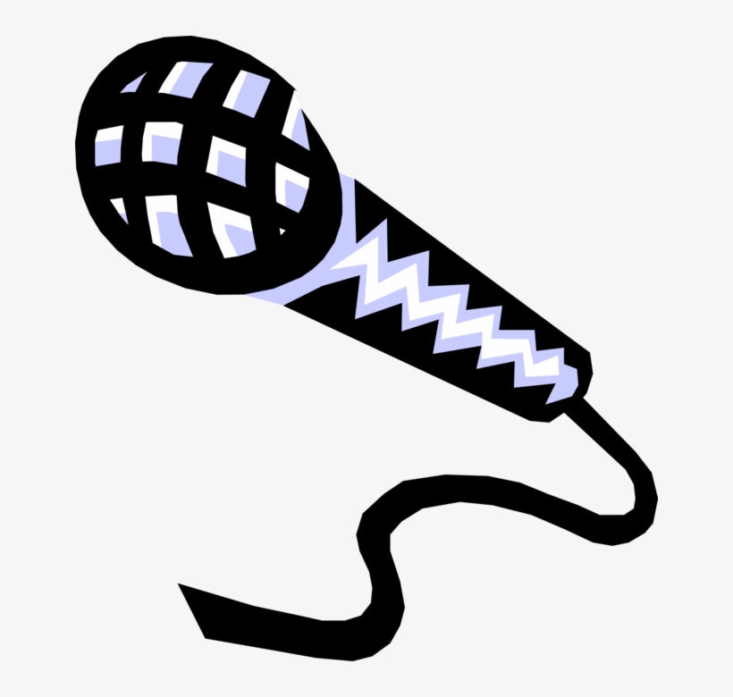 Vector Illustration Of Sound Recording Microphone - Microphone ...