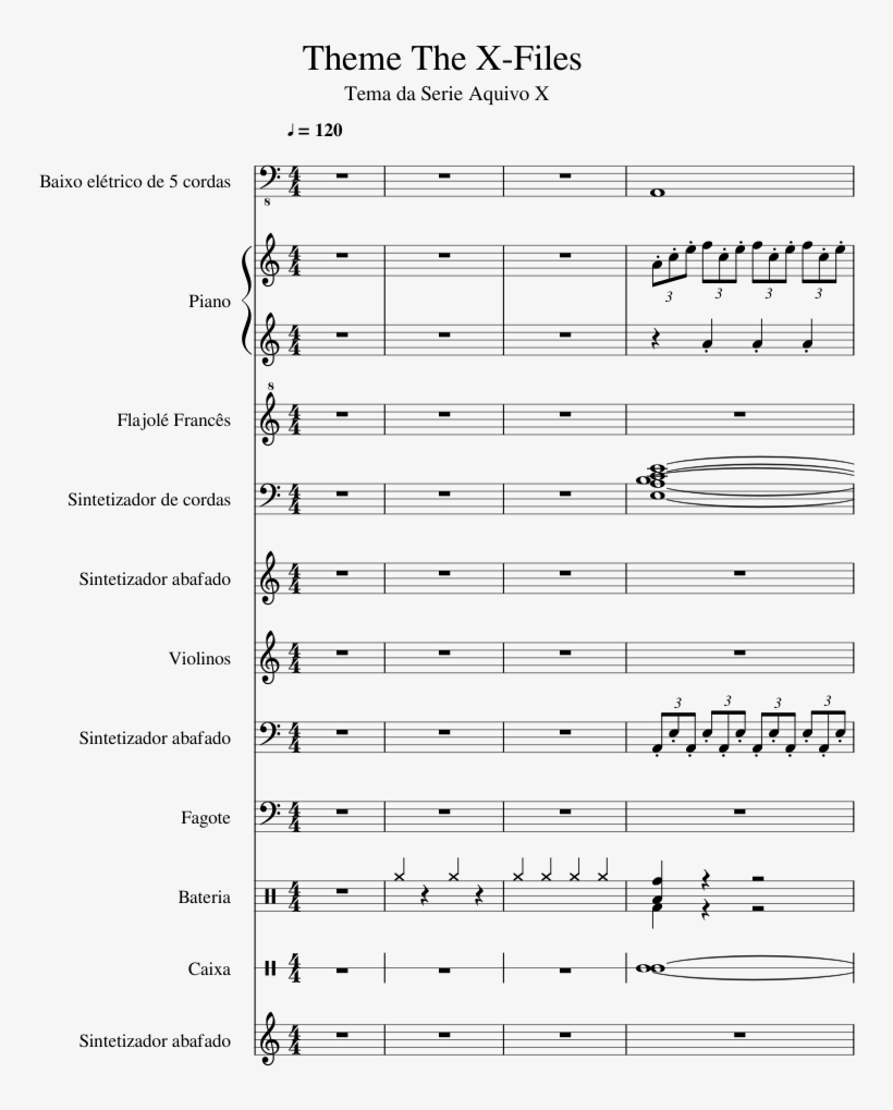 Theme The X-files Sheet Music 1 Of 98 Pages - Sheet Music - 827x1169 ...