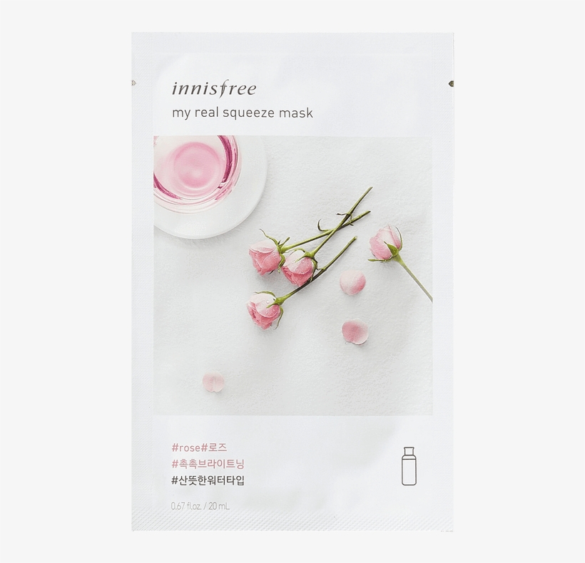 Innisfree My Real Squeeze Mask Rose 20ml,sheet Mask,innisfree,glowrious - Innisfree Sheet Mask ...