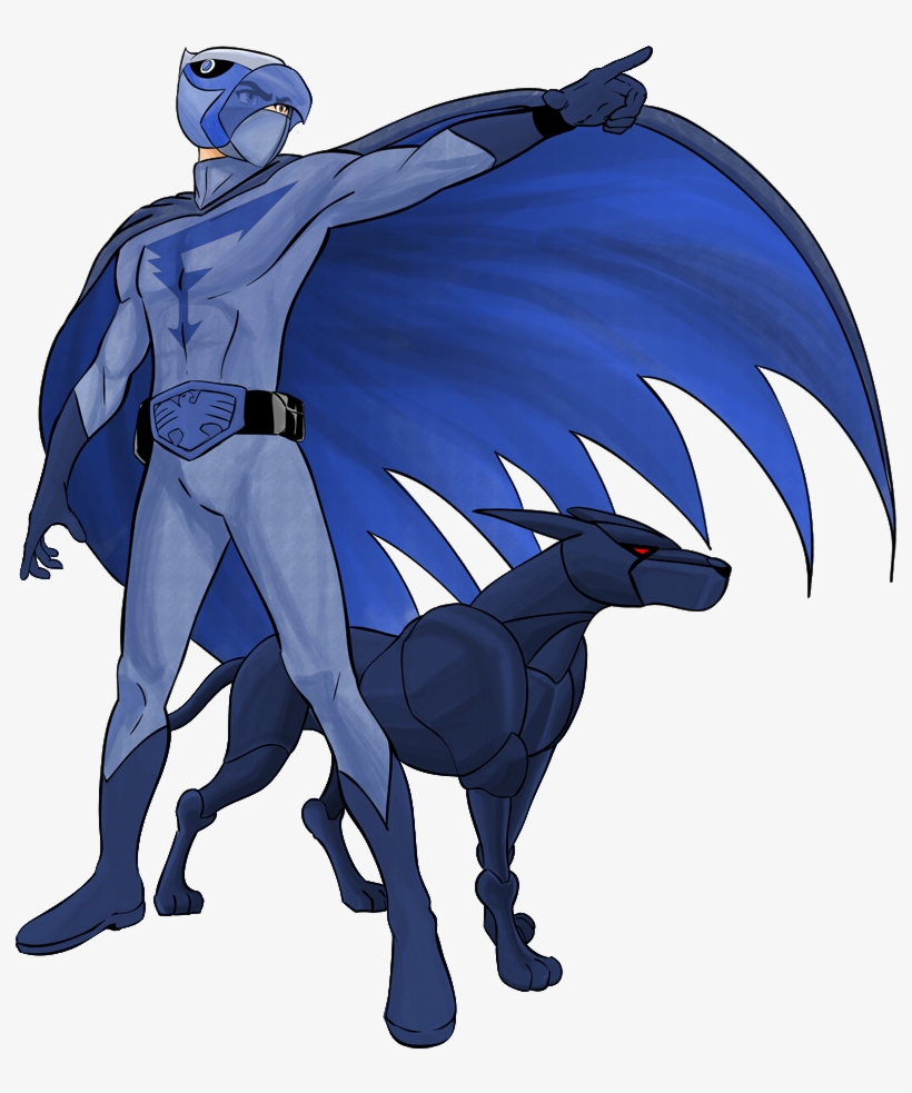 Blue Falcon Superhero Logo