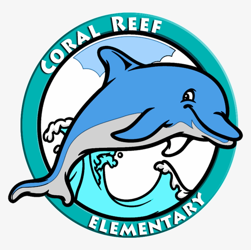Dolphin Emblem Round - Coral Reef Elementary Logo - 864x789 PNG ...