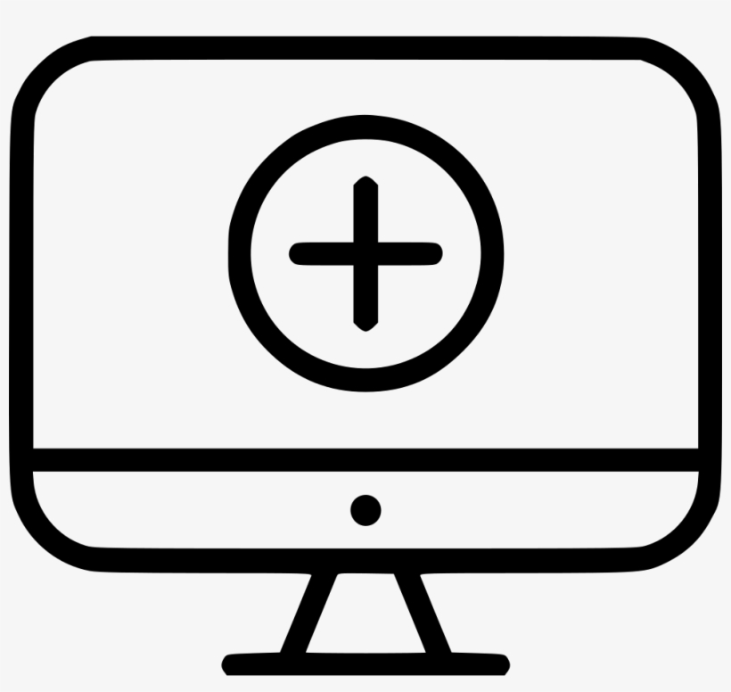Computer Monitor Hospital Medicine Healthcare Svg Png - Cross - 980x880 ...