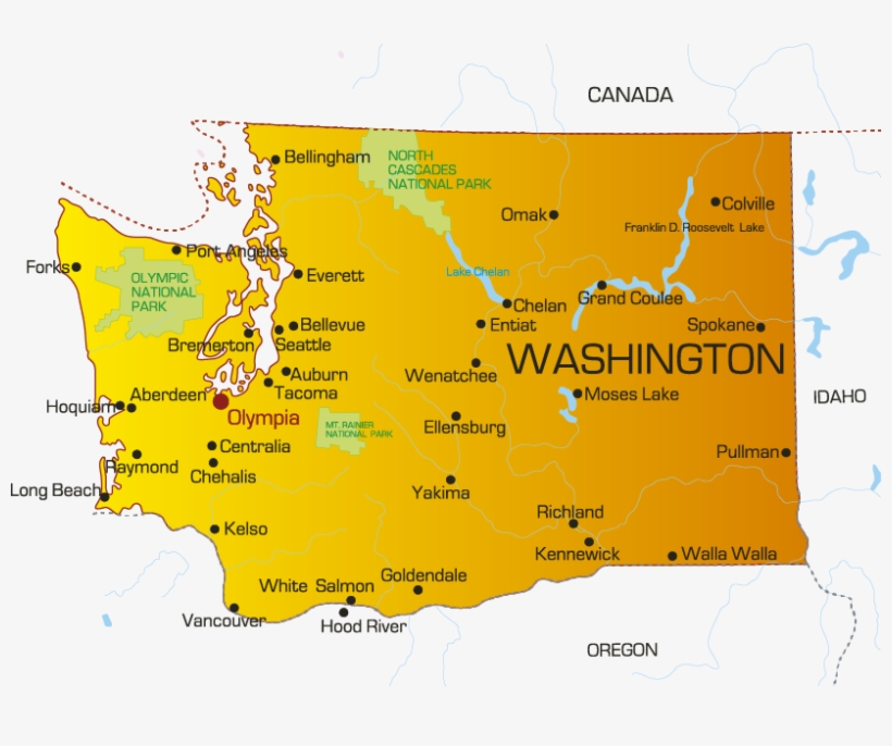Washington Map - Washington State - 818x606 PNG Download - PNGkit