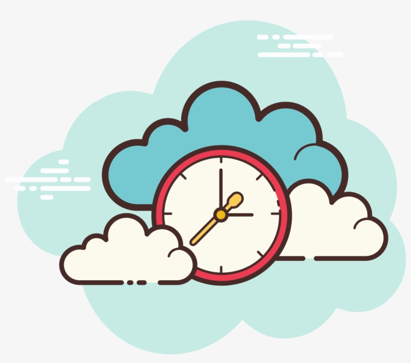 Cloud Clock Icon - Icon - 1600x1600 PNG Download - PNGkit