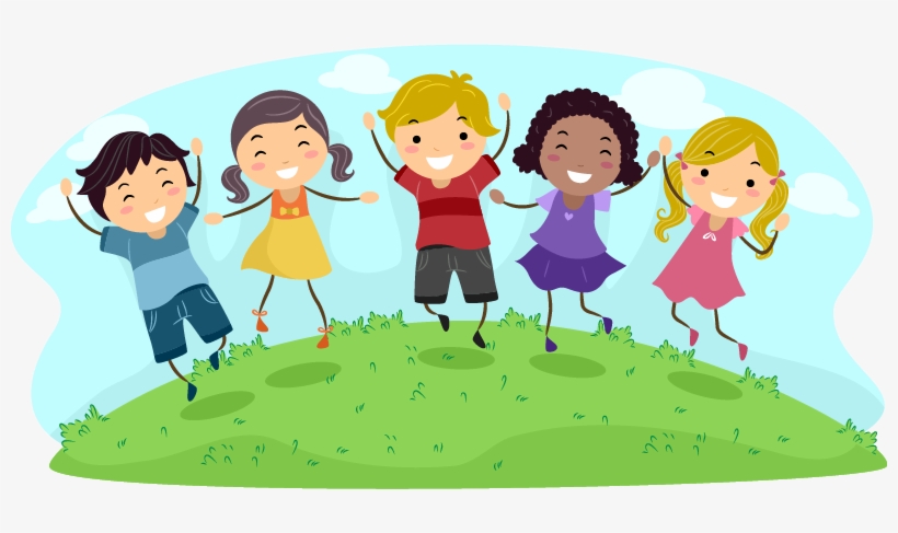 Jumping Children Clipart