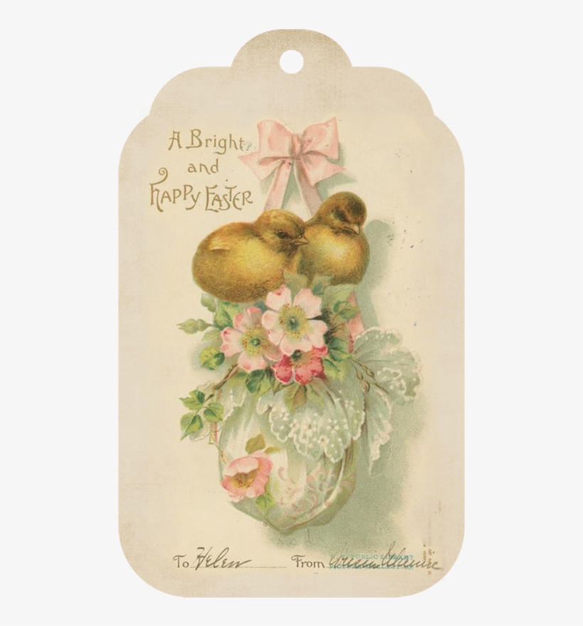 Free Vintage Easter Tag Printable - Free Victorian Easter Hang Tags To ...