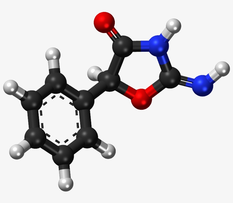 Pemoline Ball And Stick Model - Molecule - 875x709 PNG Download - PNGkit
