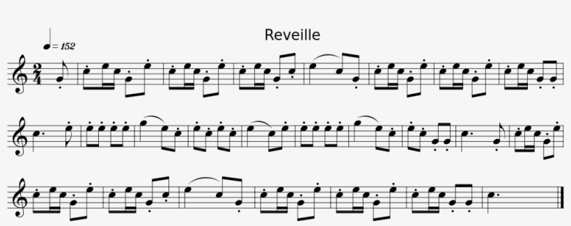 Bugling - Reveille For French Horn - 1000x348 PNG Download - PNGkit