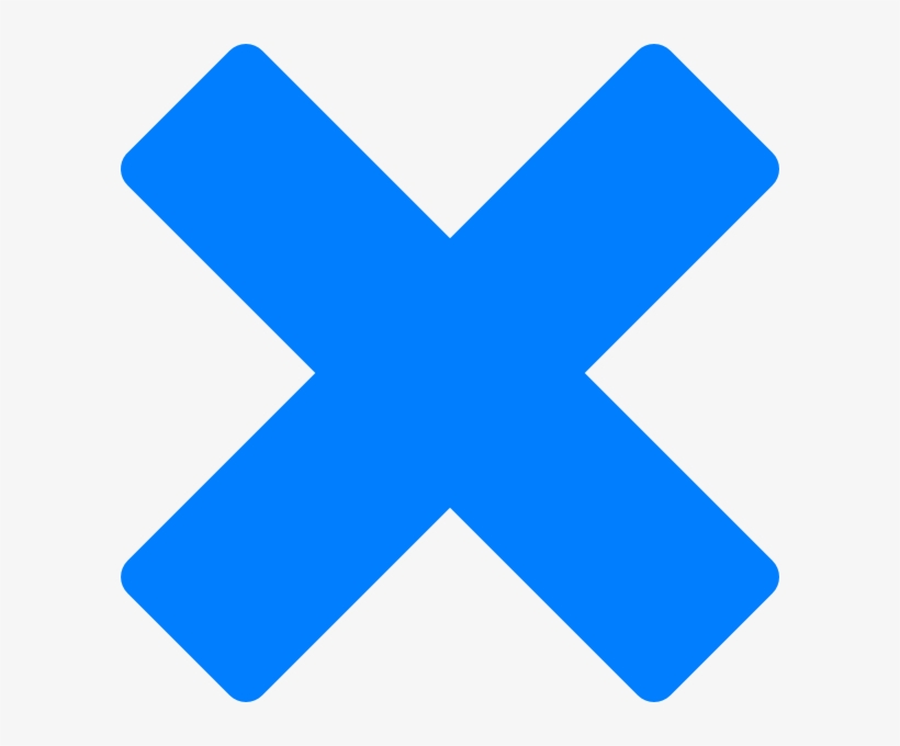 Blue Cross Clipart Multiplication Sign 600x600 PNG Download PNGkit