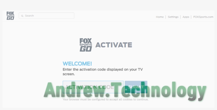 Fox Sports Go Activate "enter The Activation Code Displayed - Computer ...