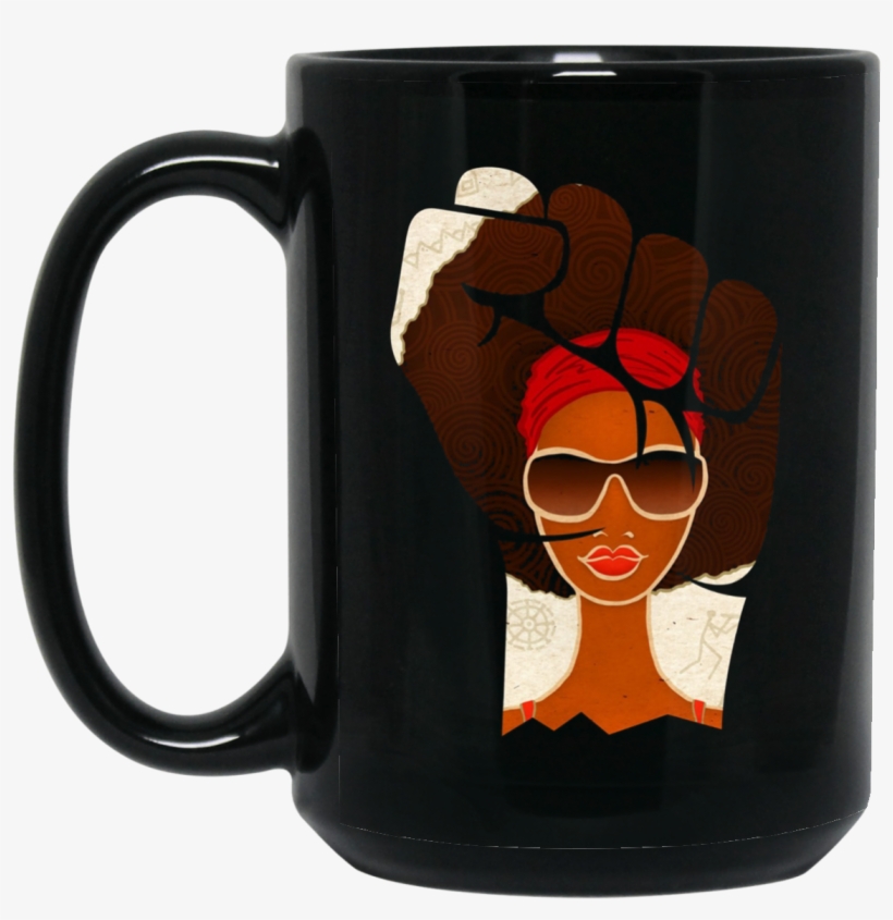 Black Power Rising Fist 15 Oz - Bunkieshop Black History Month Equality ...