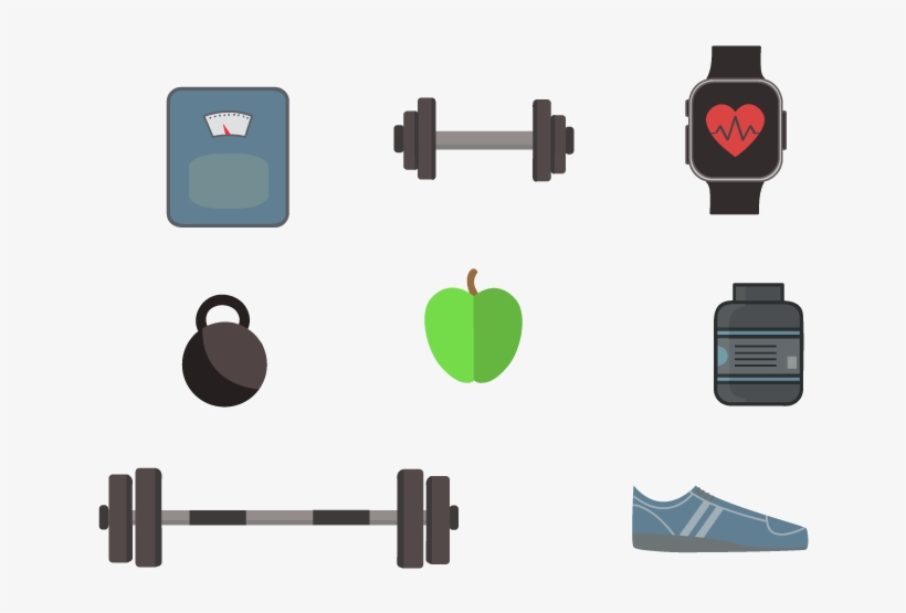 Free Fitness Vector Icons Graphics Pack - Fitness Vector - 842x595 PNG ...
