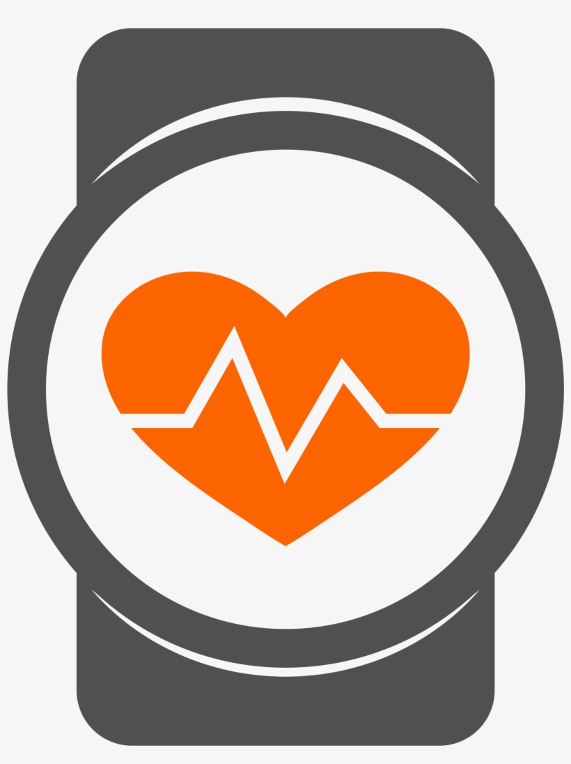 Fitness Tracker With Heart And Heart Line - Fitness Tracker Icon Png ...