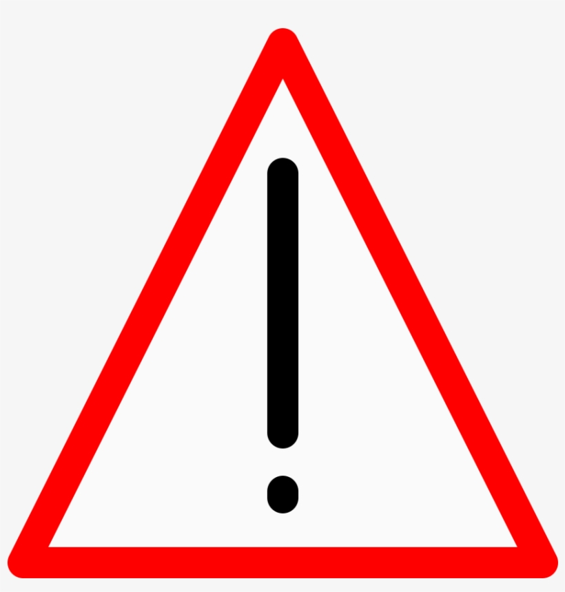 Warning Sign - Red Triangle Png - 1000x1000 PNG Download - PNGkit