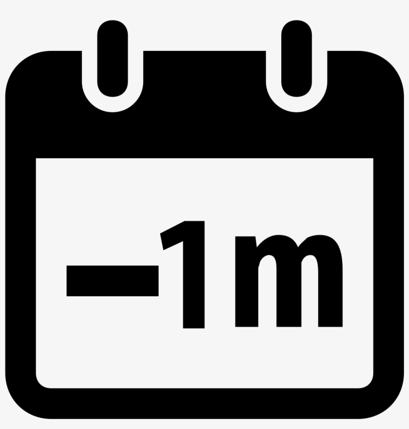 Minus 1 Month Icon - 13 Icon Png - 1600x1600 PNG Download - PNGkit
