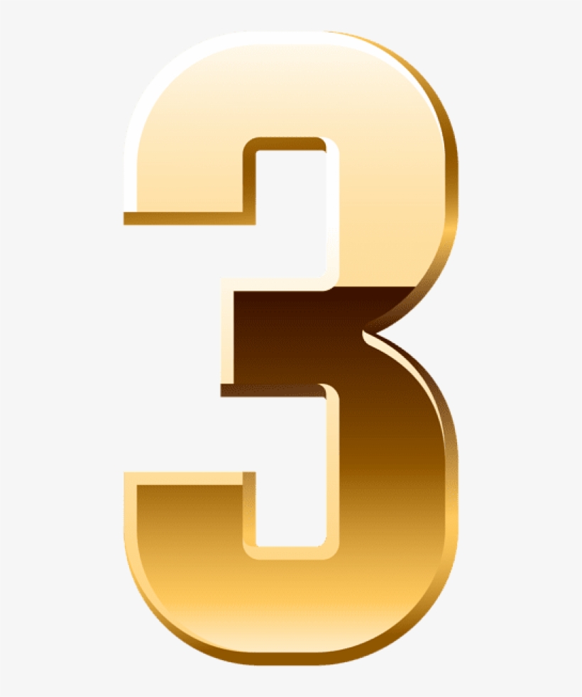 Free Png Gold Number Three Png Png Images Transparent - Portable ...