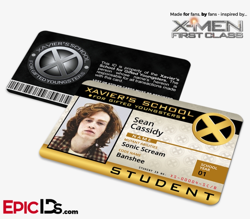 Xavier Institute For Gifted Youngsters 'x-men' Student - X Men Id Card ...