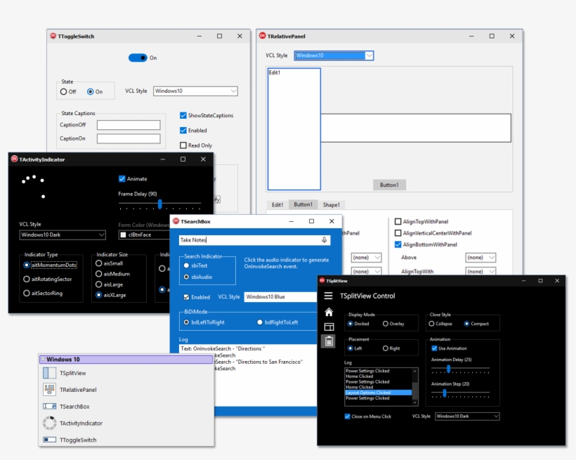 Modern Windows 10 Controls Everywhere - Embarcadero Rad Studio 10 ...