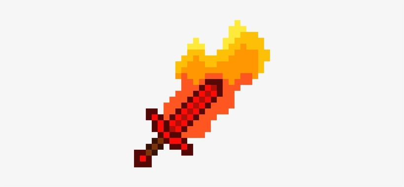 Download Transparent Fire Sword - Minecraft - PNGkit