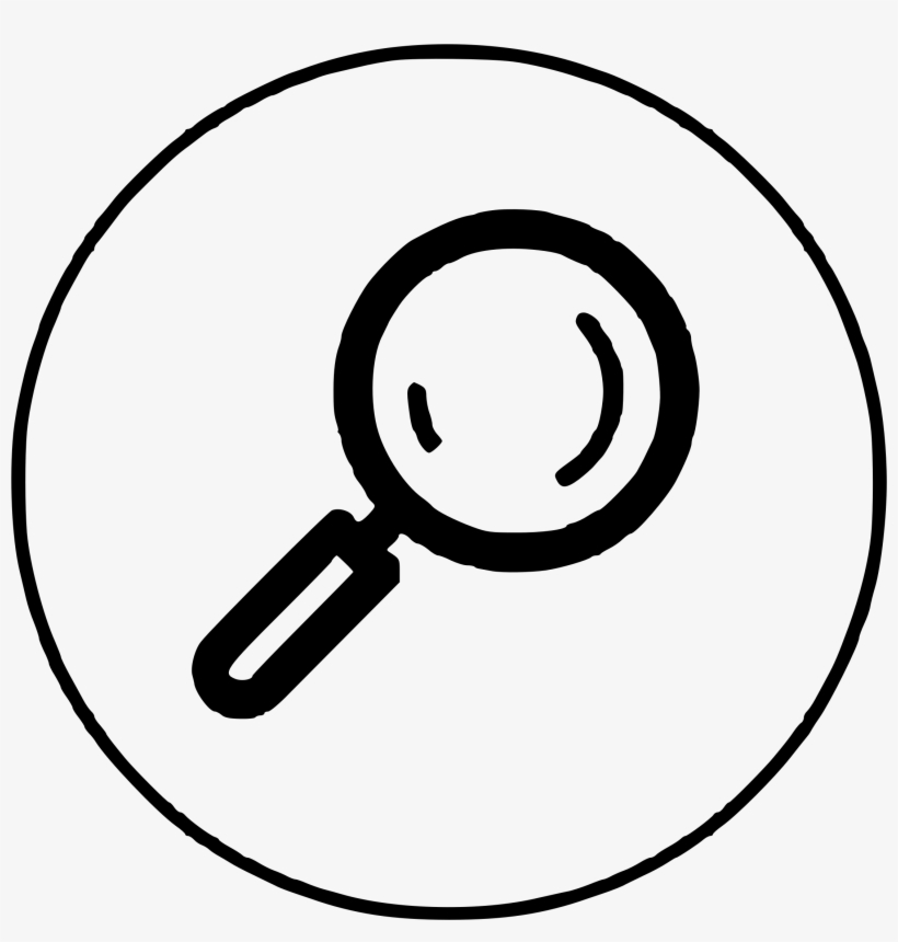 Big Image - Magnifying Glass Detective Clip Art Black And White ...