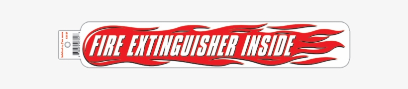 Fire Extinguisher Inside With Flames Truck Decals - Fire Extinguisher ...