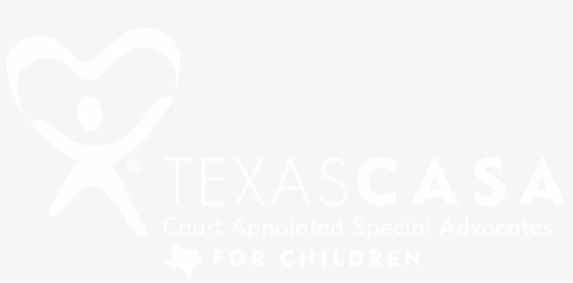 Texas Casa Logo Horizontal White - Court Appointed Special Advocates ...