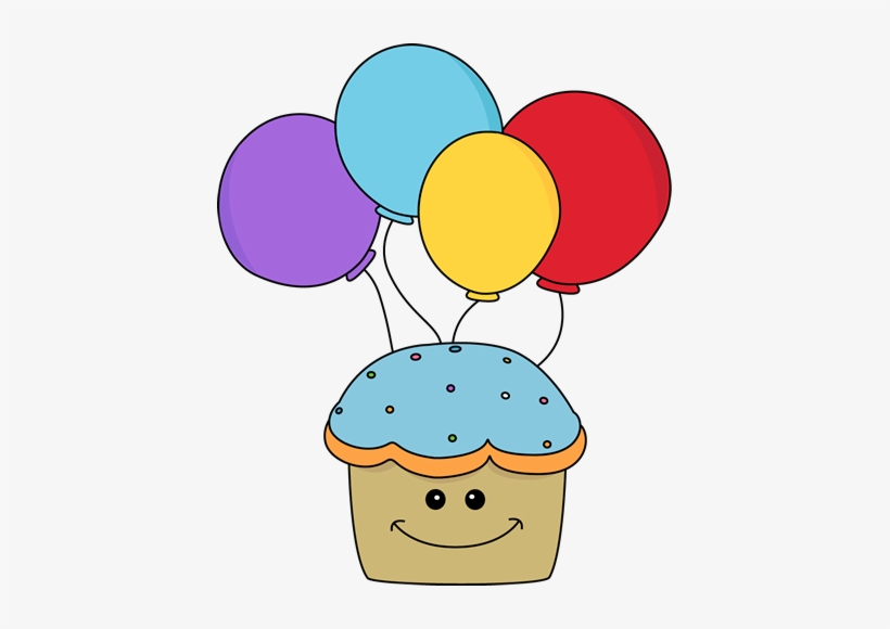 Cute Birthday Cupcake Illustration