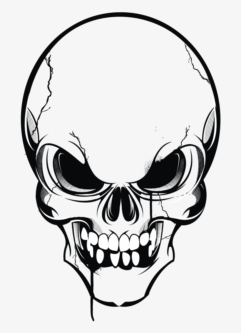 White Skull Png Download - Skull Vector Png Transparent - 709x1056 PNG ...