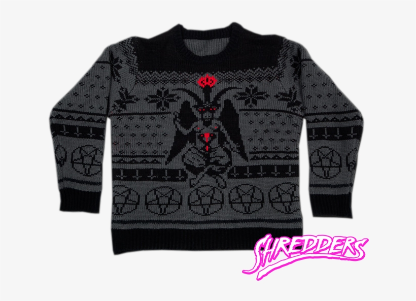 Christmas Baphomet Sweater - Satanic Holiday Sweater - 684x560 PNG ...