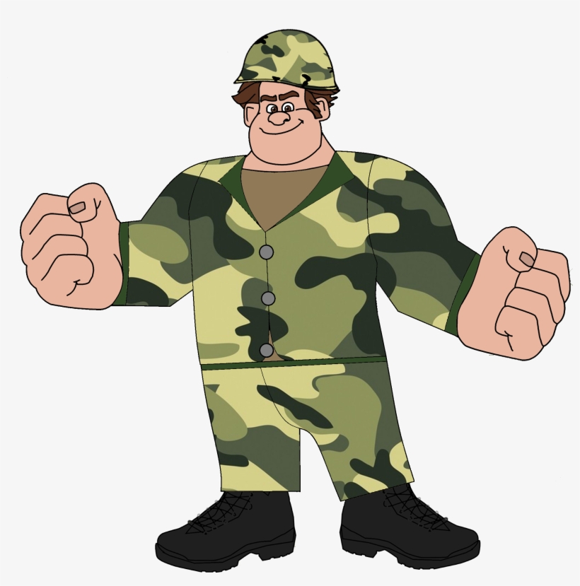 Image Wreck It Ralph In A Army - Cartoon Army Suit - 1984x1899 PNG ...