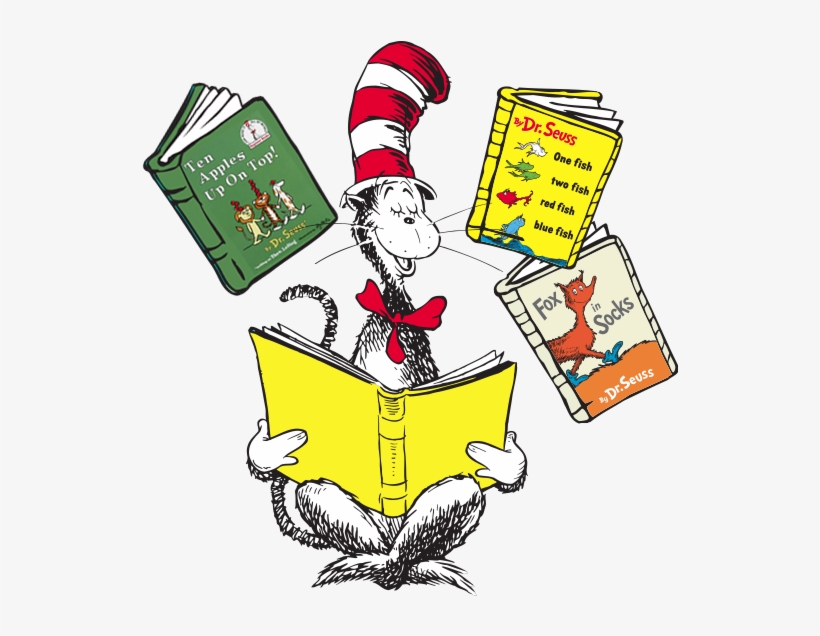 Read Across America 2018 - Dr Seuss Clipart Transparent - 555x571 PNG ...