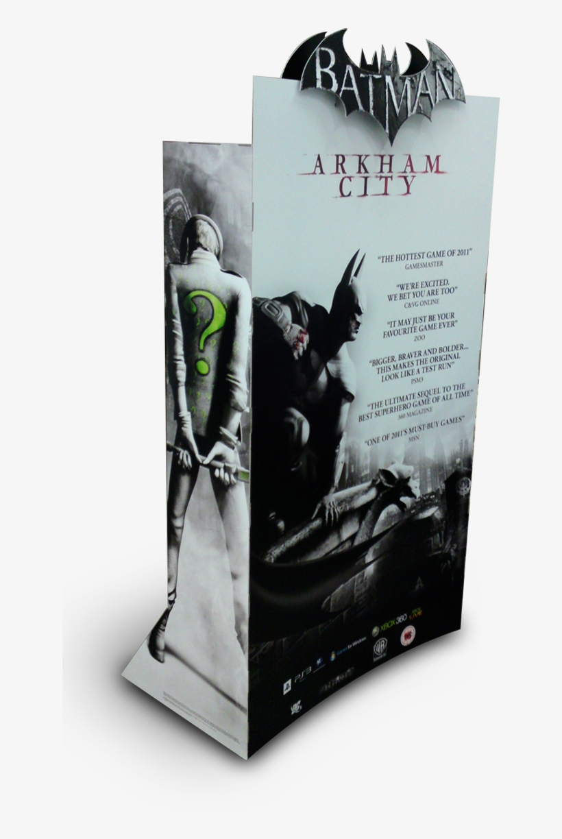 Batman Arkham City Fsdu 3/4 Back View Showing Curved - Poster ...