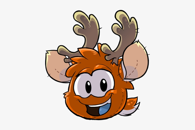 Orangepuffle Orange Reindeer Puffle - Reindeer Puffles - 443x479 PNG ...