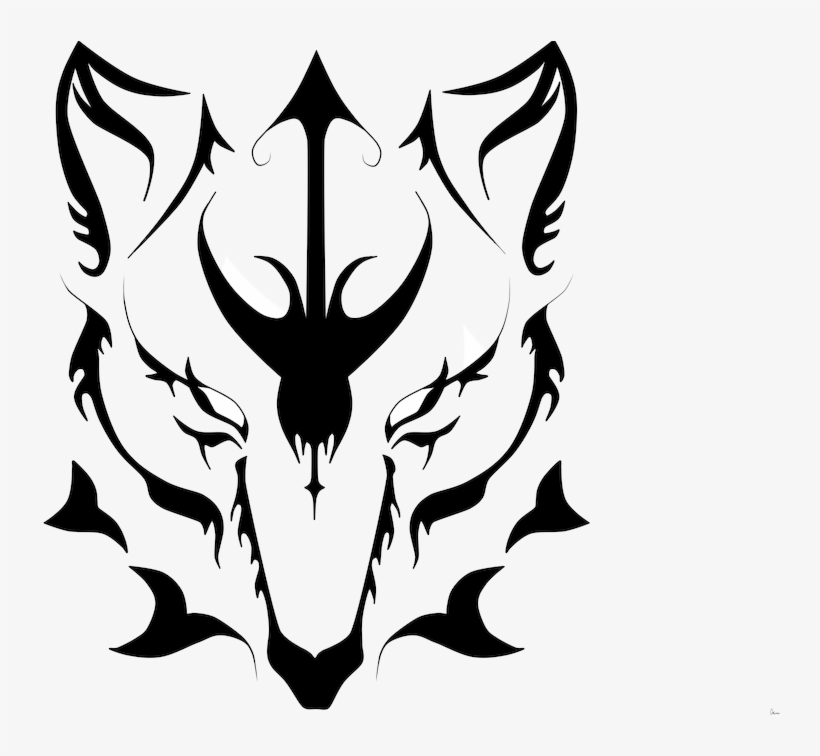 Wolf Face Tribal Tattoo - 900x675 PNG Download - PNGkit