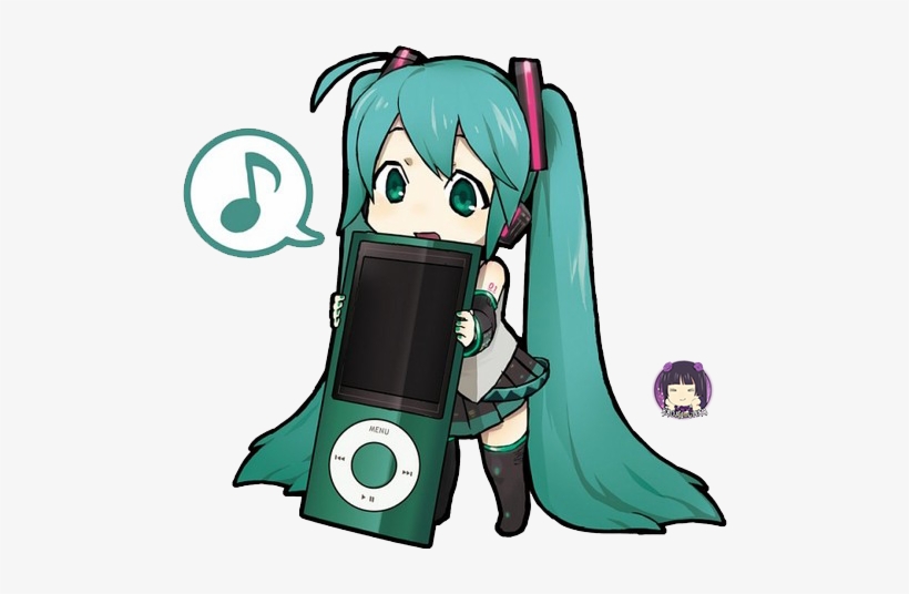 Hatsune Miku Chibi - 500x500 PNG Download - PNGkit
