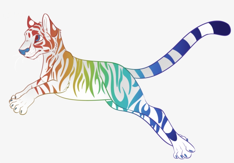 Rainbow Tiger By Irishthorns On Deviantart Picture - Tiger - 1102x724 ...