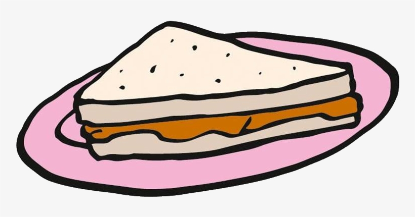 Sandwich On Plate - Wiki - 764x355 PNG Download - PNGkit
