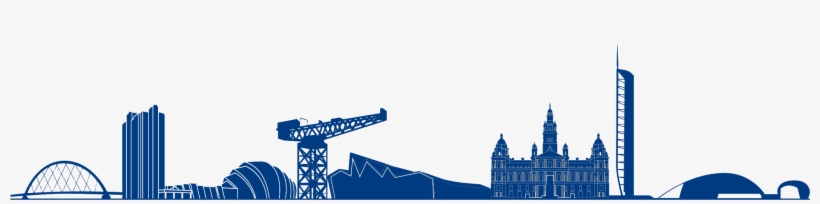Glasgow - Glasgow Skyline Vector - 2048x469 PNG Download - PNGkit