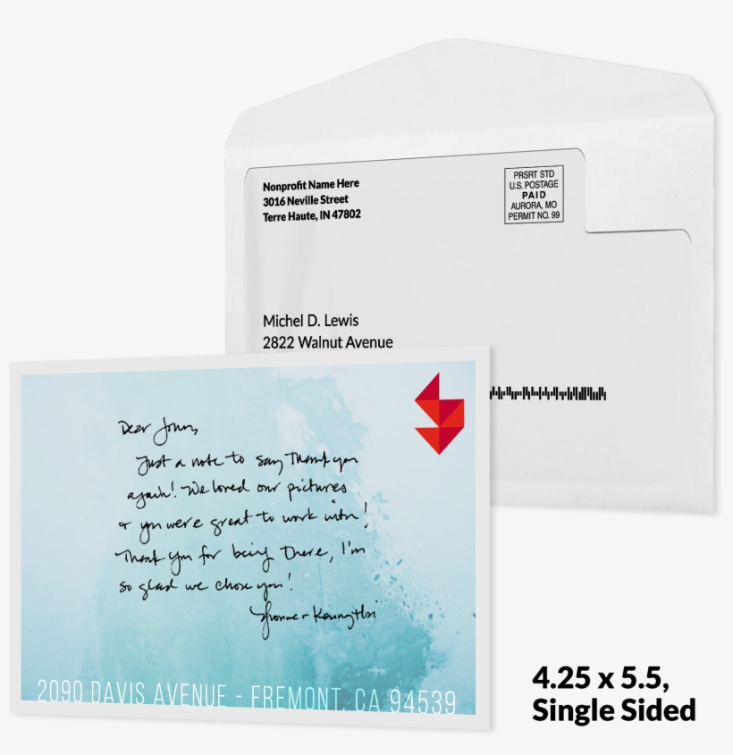 4 1/4 X 5 1/2 Flat Notecard - Envelope - 1600x1600 PNG Download - PNGkit