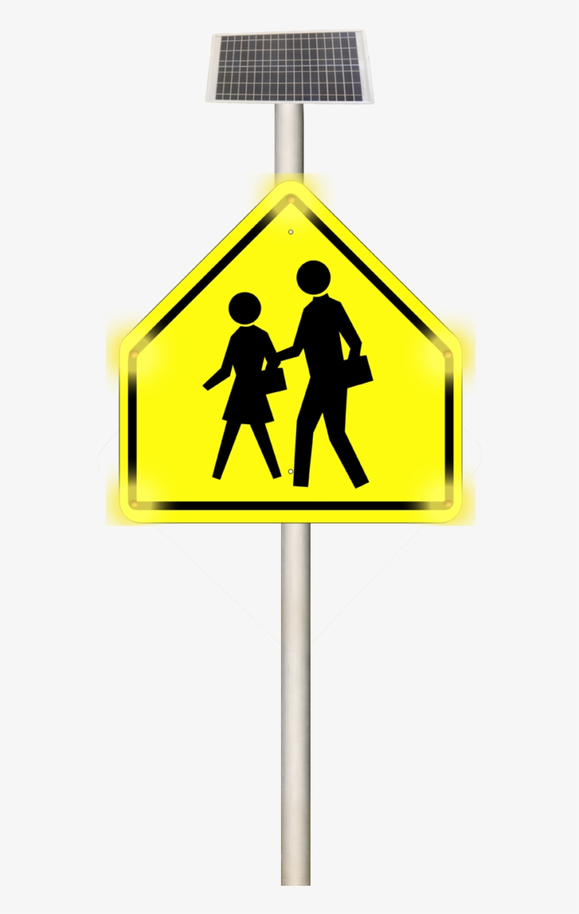 School Zone Pedestrian - School Crossing Sign - 600x1214 PNG Download ...